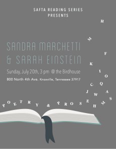 Sundress Presents... Sandra Marchetti and Sarah Einstein on July 20 ...