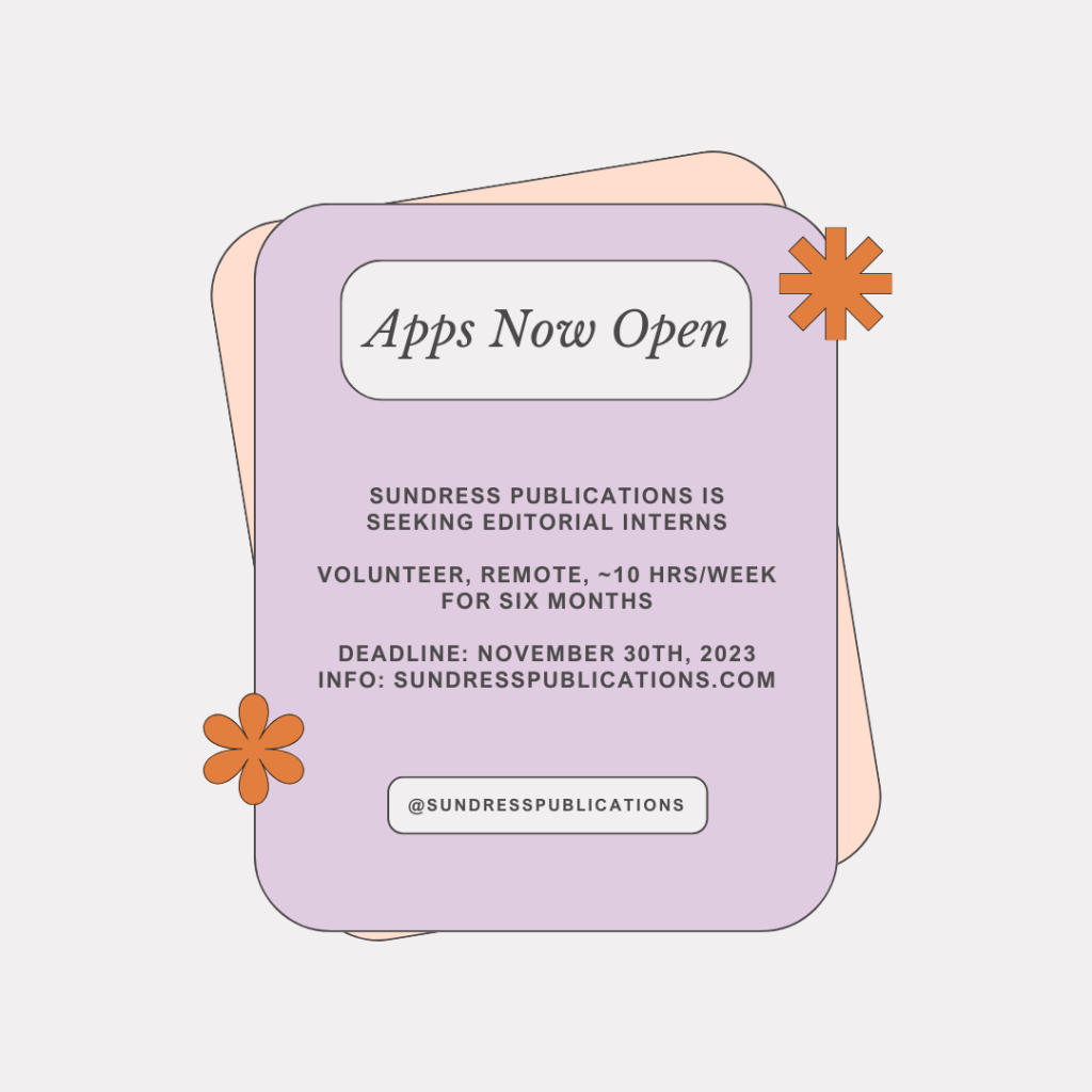 Sundress Publications Editorial Internship Open Call - The Sundress Blog